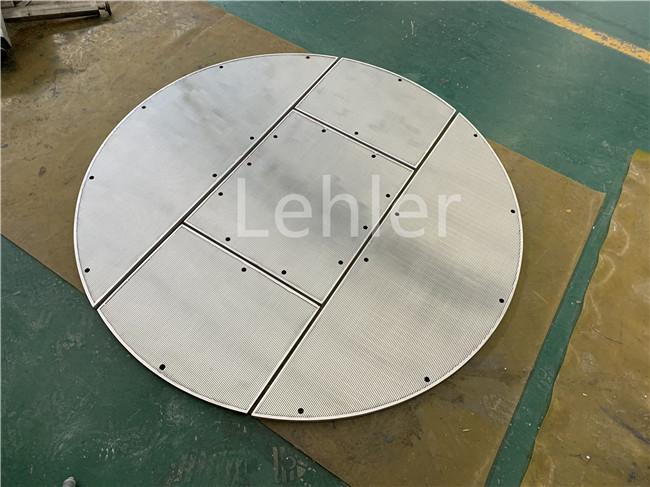 สแตนเลสสตีล SUS316L Wedge Wire Screen Catalyst Support grid 1800mm